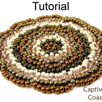 Beading Tutorial Pattern Coasters - Home Decor Gifts - Simple Bead ...