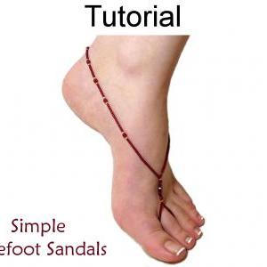 Beading Tutorial Pattern Barefoot Sandlas - Summer Anklet Jewelry ...