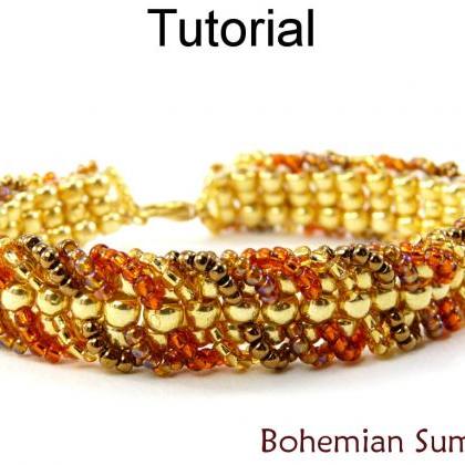 Beading Tutorial Pattern Bracelet - Embellished Ladder Stitch - Simple ...