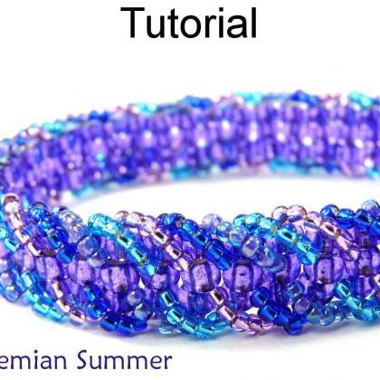 Beading Tutorial Pattern Bracelet - Embellished Ladder Stitch - Simple ...