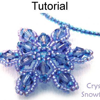 Beading Tutorial Pattern Necklace Pendant - Winter Holiday Jewelry ...