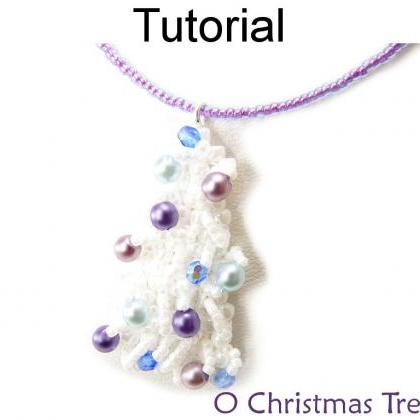 Beading Tutorial Pattern Earrings Necklace - Christmas Tree Holiday ...
