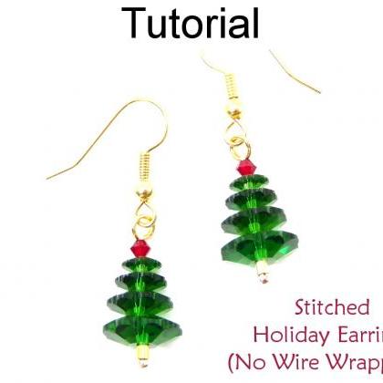 Christmas Earrings Beading Tutorial - Easy Beginner Project - No Wire ...