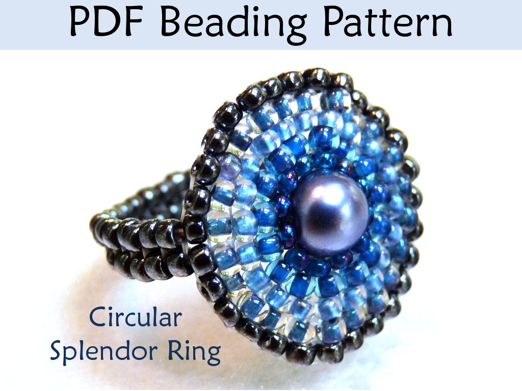 Beading Tutorial Pattern Beaded Ring - Circular Brick Stitch - Simple ...