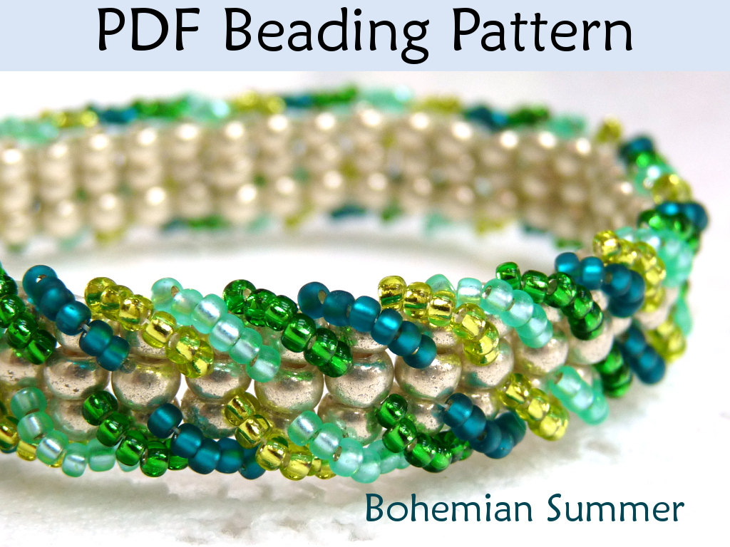Beading Tutorial Pattern Bracelet - Embellished Ladder Stitch - Simple ...