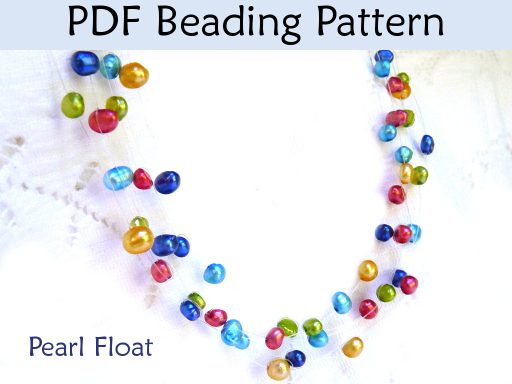 Beading Tutorial Pattern Necklace - Pearl Float Jewelry - Simple Bead ...