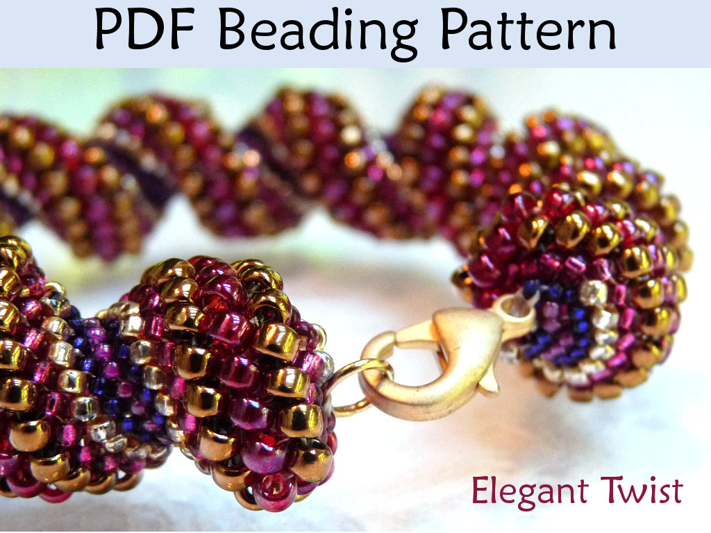 Beading Tutorial Pattern Bracelet Necklace - Cellini Spiral Tubular ...