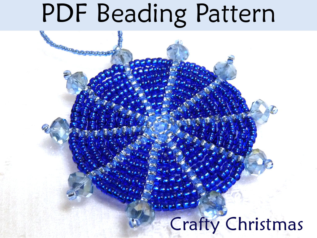 Beading Tutorial Pattern Christmas Ornament - Holiday Decoration ...