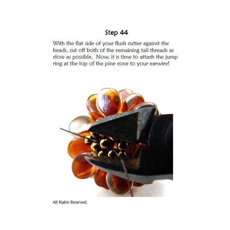 Beading Tutorial Instructions Earrings Necklace - Beaded Pine Cone With ...