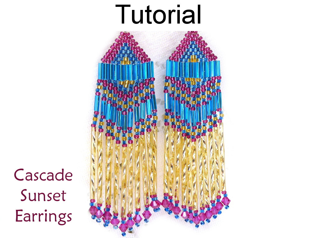 Beading Tutorial Pattern Earrings - Brick Stitch - Simple Bead Patterns ...