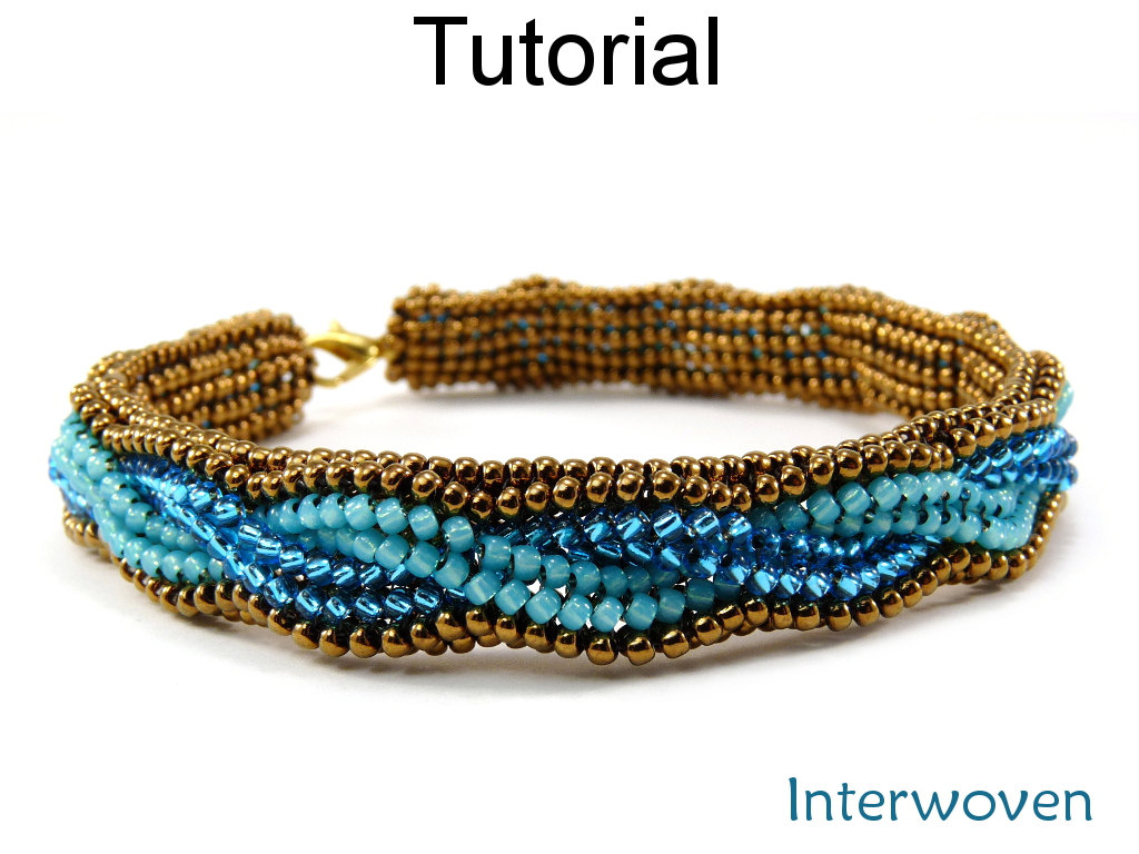 Beading Tutorial Pattern Bracelet - Herringbone Stitch - Interwoven ...