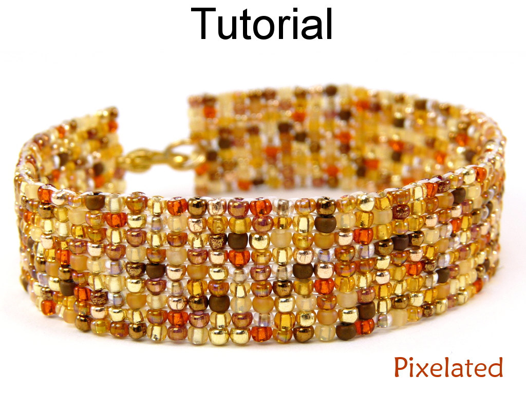 Beading Tutorial Pattern Bracelet - Square Stitch - Simple Bead ...