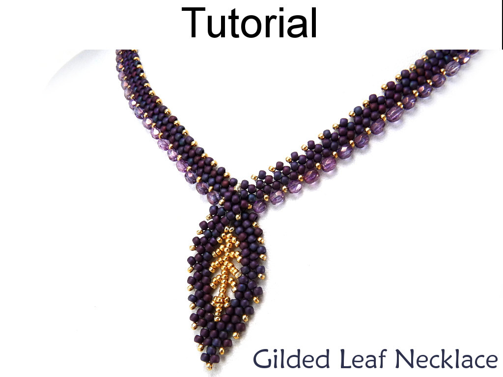 Beading Tutorial Pattern Necklace - Diagonal Peyote Stitch - Simple ...