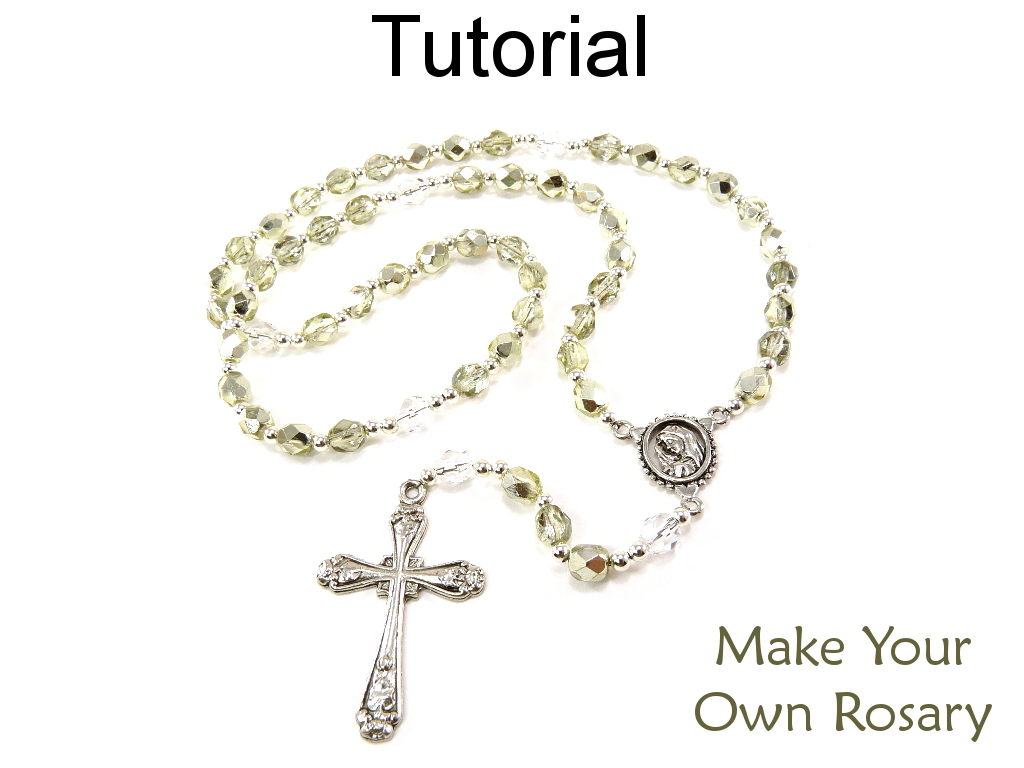 Beading Tutorial Pattern - Beaded Rosary - Cross Crucifix - Simple Bead ...