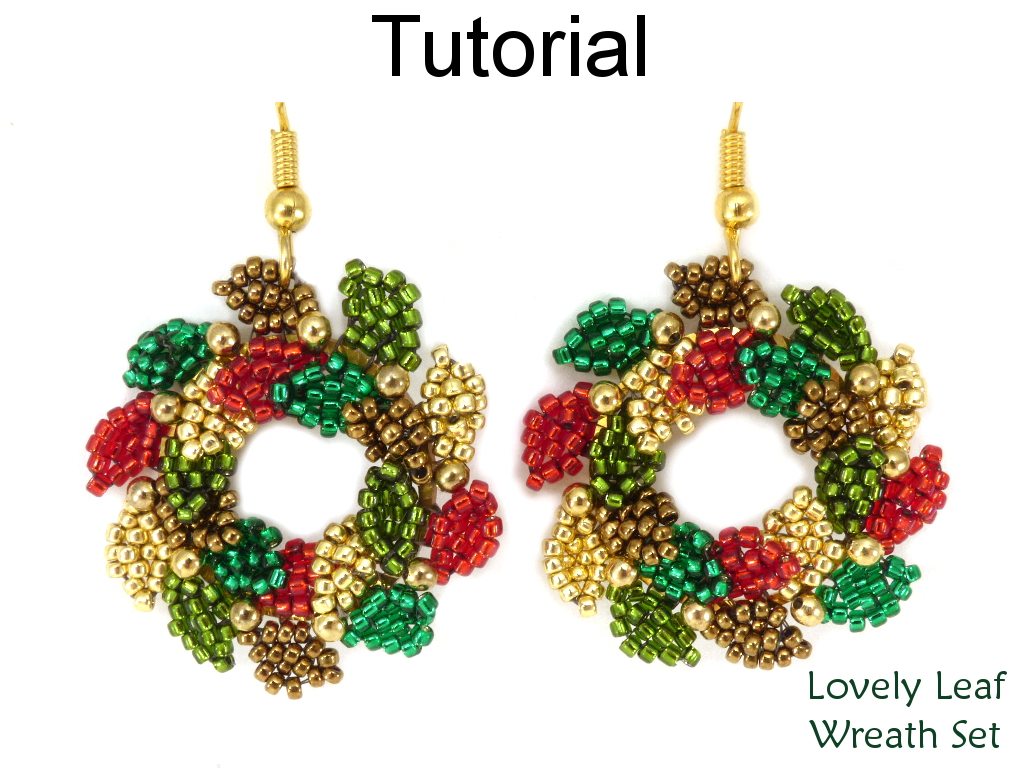Christmas Holiday Beading Tutorial - Earrings And Necklace - Brick ...