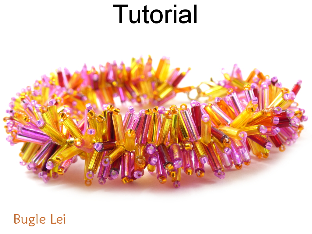 Beading Tutorial Pattern Bracelet - Fringe Stitch - Simple Bead Patterns - Bugle Lei #18347 on ...