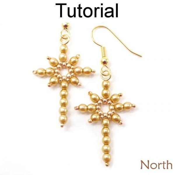 Beading Tutorial Pattern Earrings Pendant - Holiday Christmas Star ...