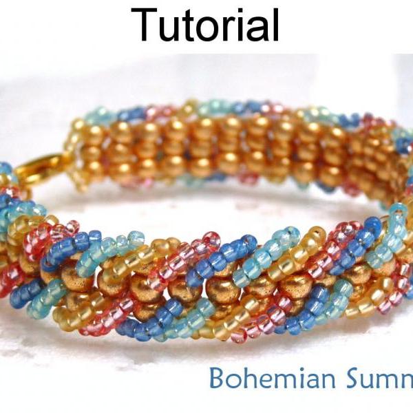 Beading Tutorial Pattern Bracelet - Embellished Ladder Stitch - Simple ...
