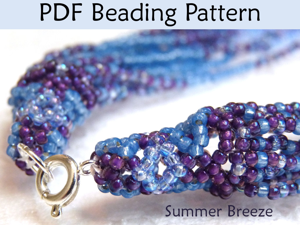 Beading Tutorial Pattern Multi-strand Necklace - Netted Stitch - Simple ...