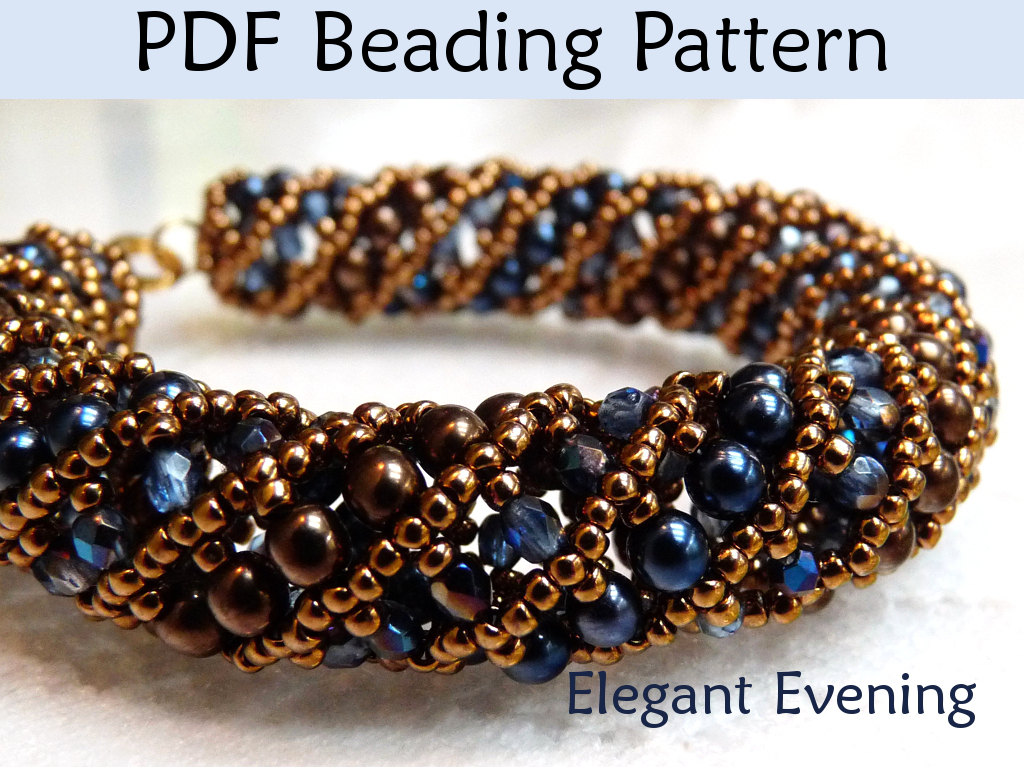 Netted Stitch Beading Pattern - Bracelet Necklace Jewelry Making ...
