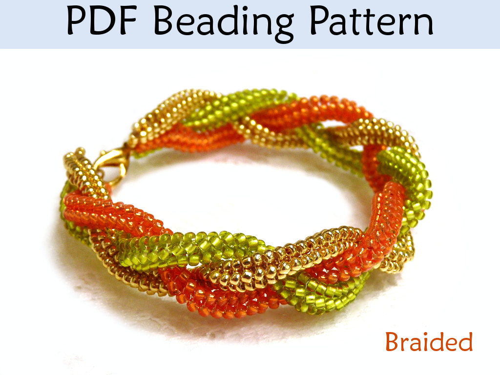 Beading Tutorial Pattern Bracelet - Tubular Herringbone Stitch - Simple ...