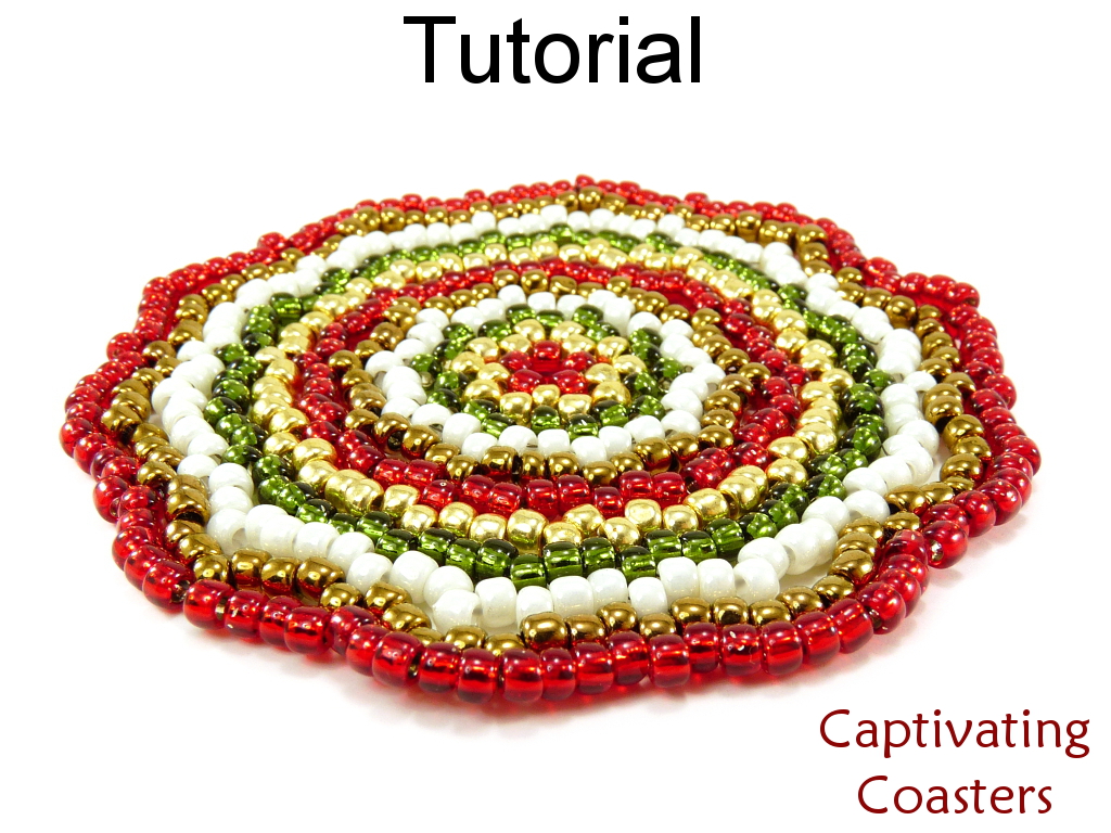 Beading Tutorial Pattern Coasters - Home Decor Gifts - Simple Bead ...