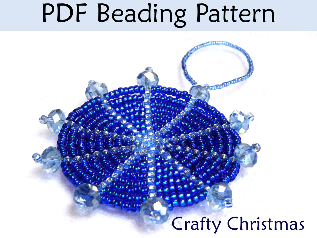 Beading Tutorial Pattern Christmas Ornament - Holiday Decoration - Simple Bead Patterns - Crafty ...