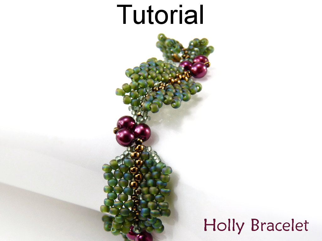 Beading Tutorial Pattern Christmas Bracelet - Peyote Stitch - Simple ...