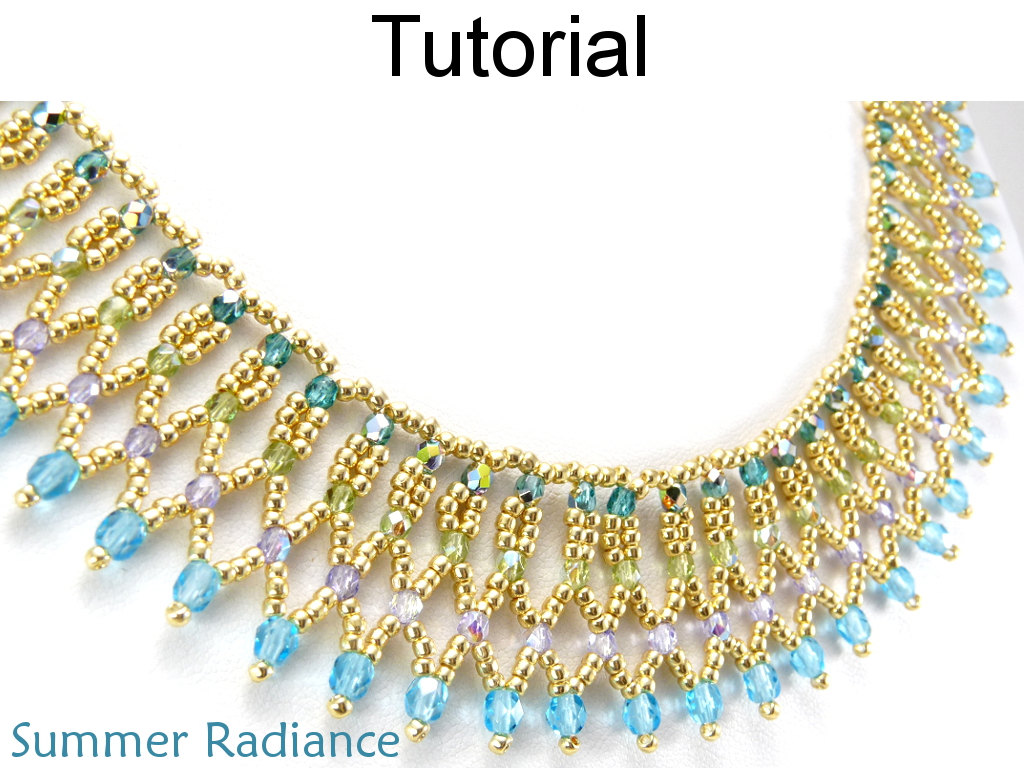 Beading Tutorial Pattern Necklace - Netting Stitch - Simple Bead ...