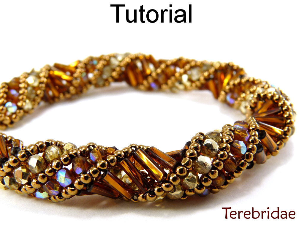 Beading Pattern Tutorial Bracelet Necklace - Russian Spiral Stitch ...