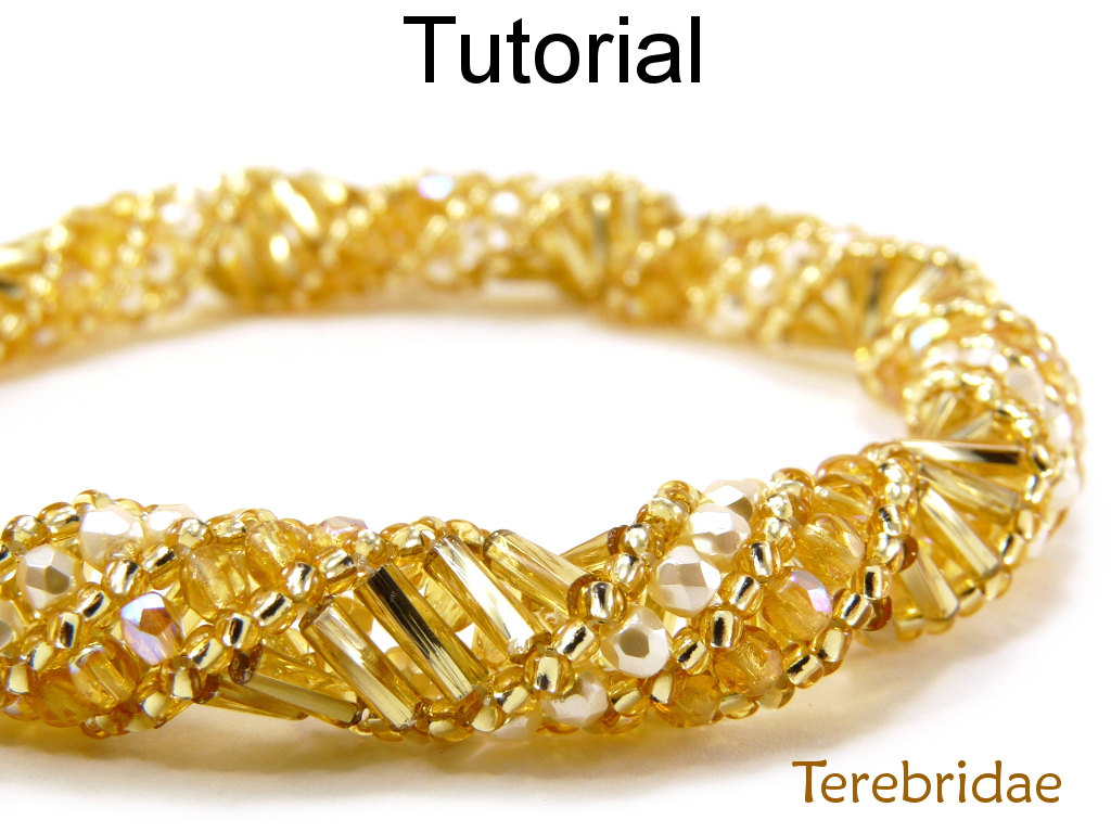 Beading Pattern Tutorial Bracelet Necklace - Russian Spiral Stitch ...