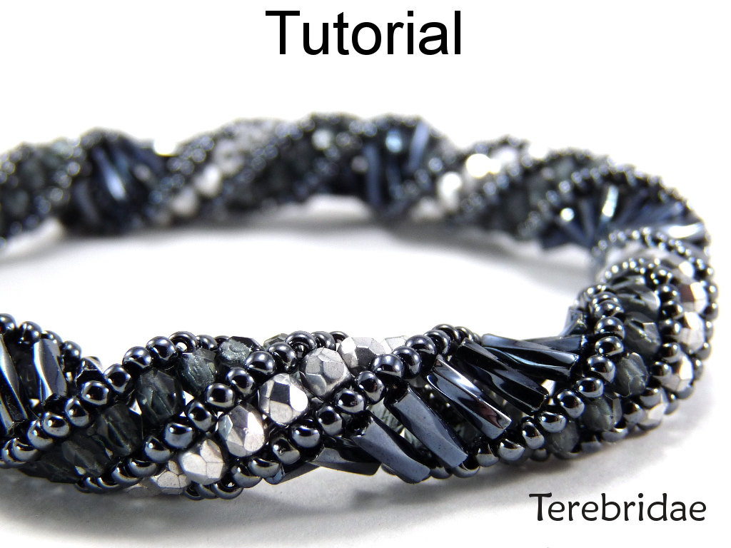 Beading Pattern Tutorial Bracelet Necklace - Russian Spiral Stitch ...
