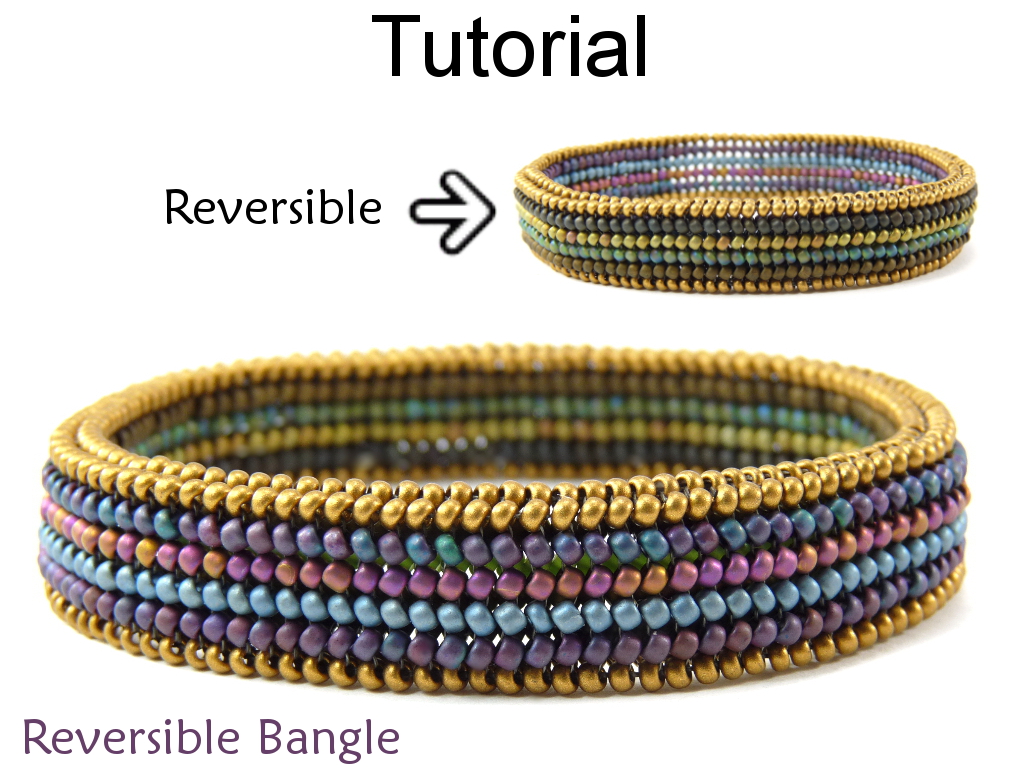 Beading Tutorial Pattern Bangle Bracelet - Flat Tubular Herringbone ...