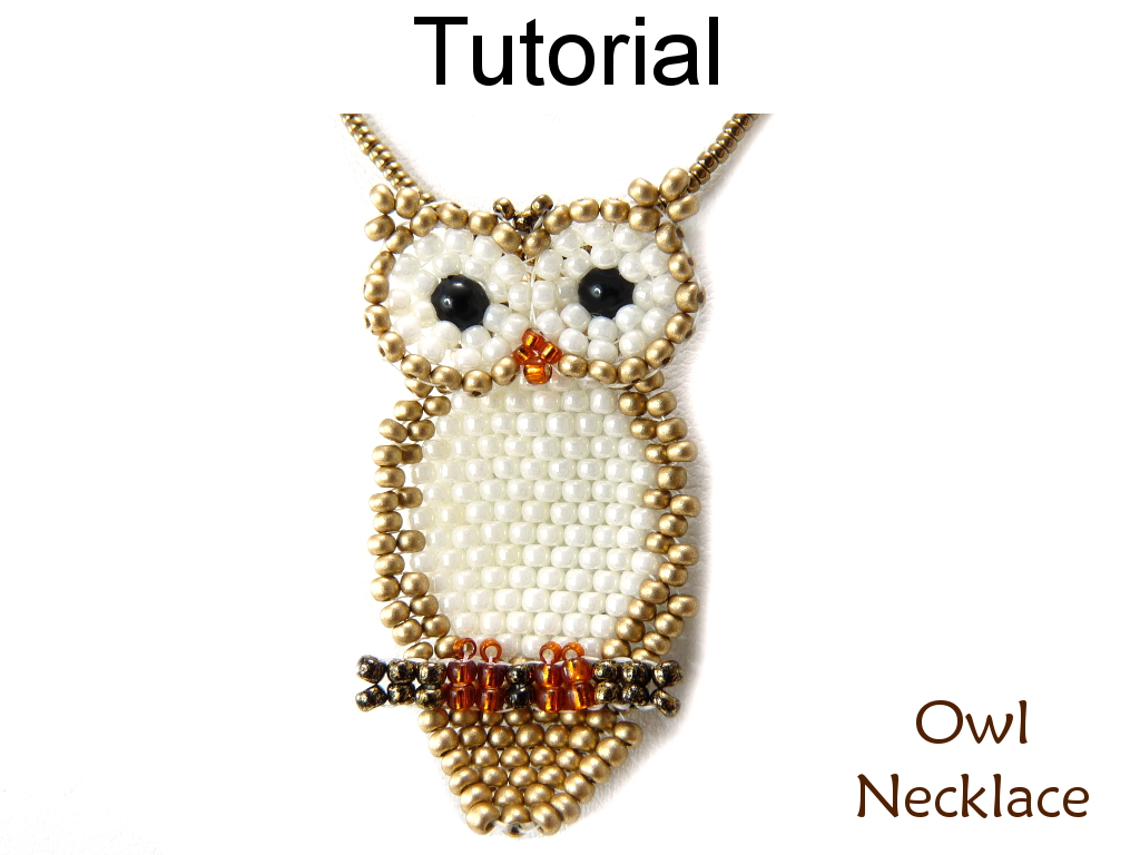 Beading Tutorial Pattern - Owl Necklace - Beaded Fall Autumn Jewelry ...