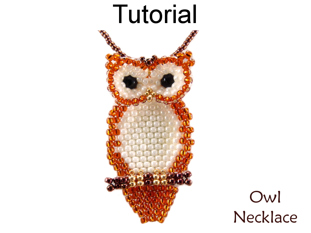 Beading Tutorial Pattern - Owl Necklace - Beaded Fall Autumn Jewelry ...