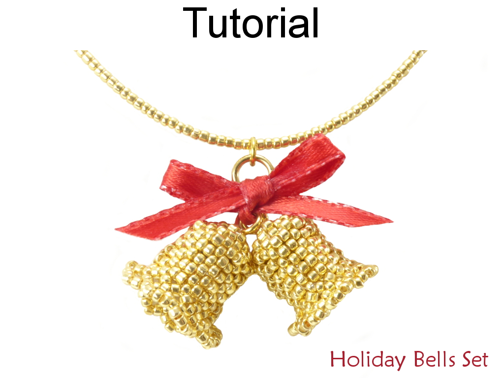 Beading Tutorial Pattern Christmas Holiday Earrings Necklace - Jingle ...