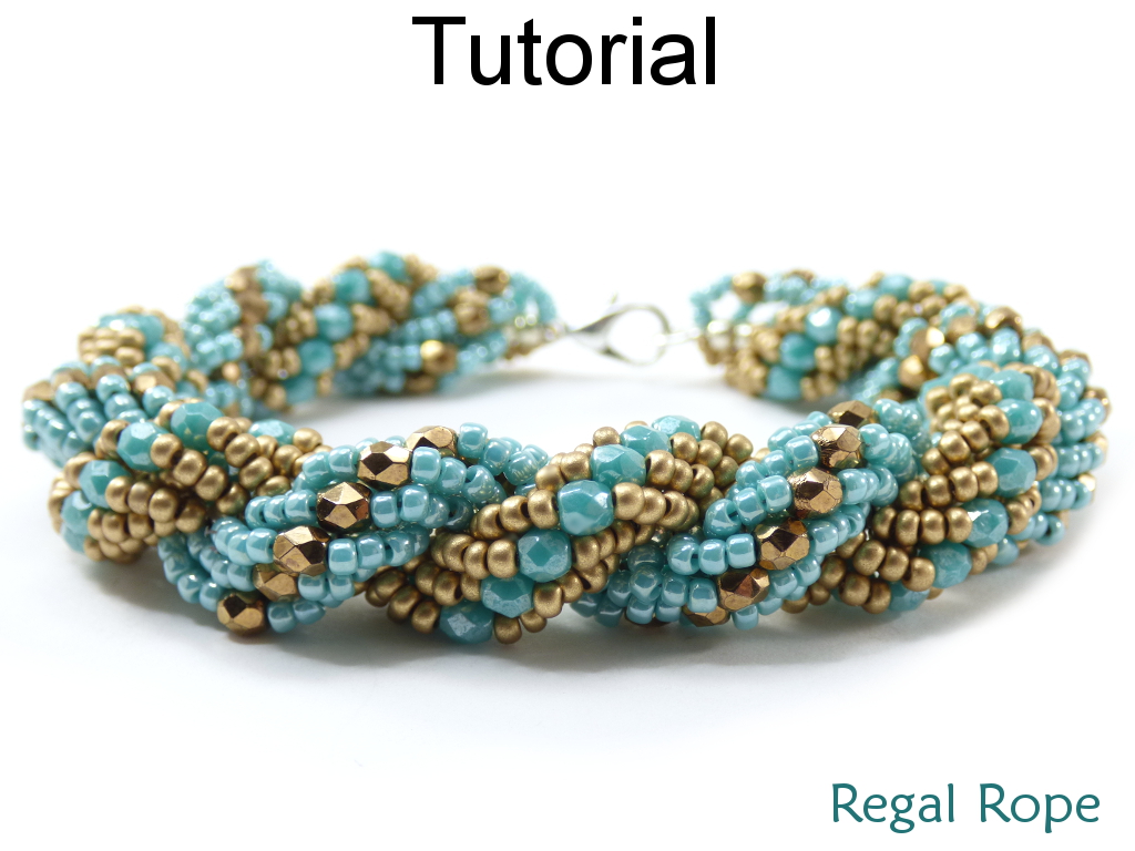 Beading Tutorial Pattern - Bracelet Necklace - Double Spiral Stitch ...