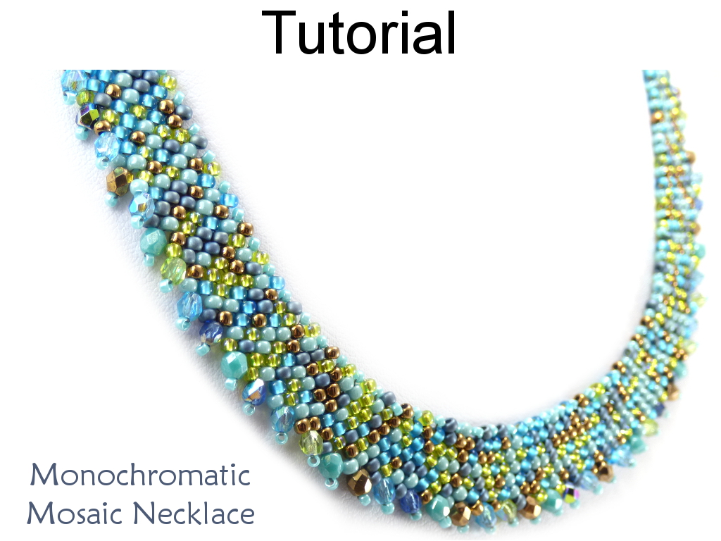 Beading Tutorial Pattern - Diagonal Peyote Stitch - Round Neck - Simple ...