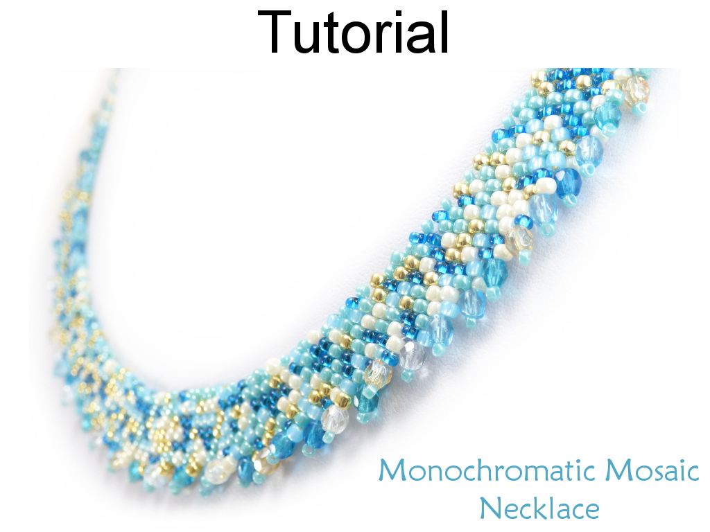 Beading Tutorial Pattern - Diagonal Peyote Stitch - Round Neck - Simple ...